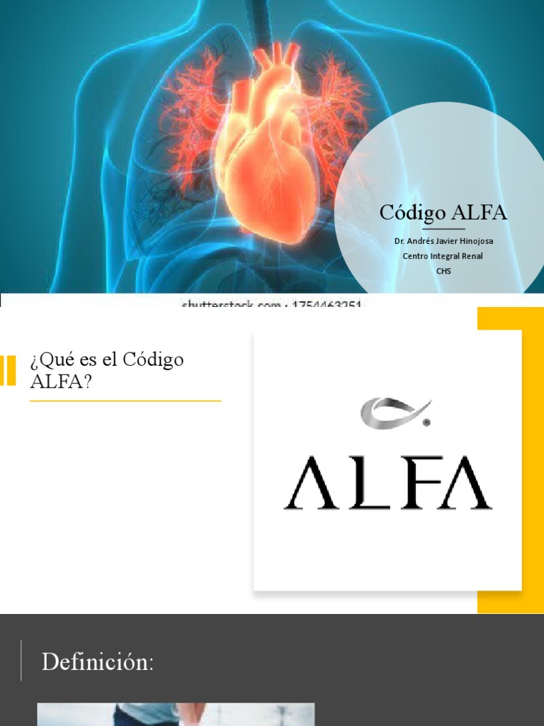 Código ALFA: Respuesta a Emergencias Cardíacas | PDF | Reanimación ...