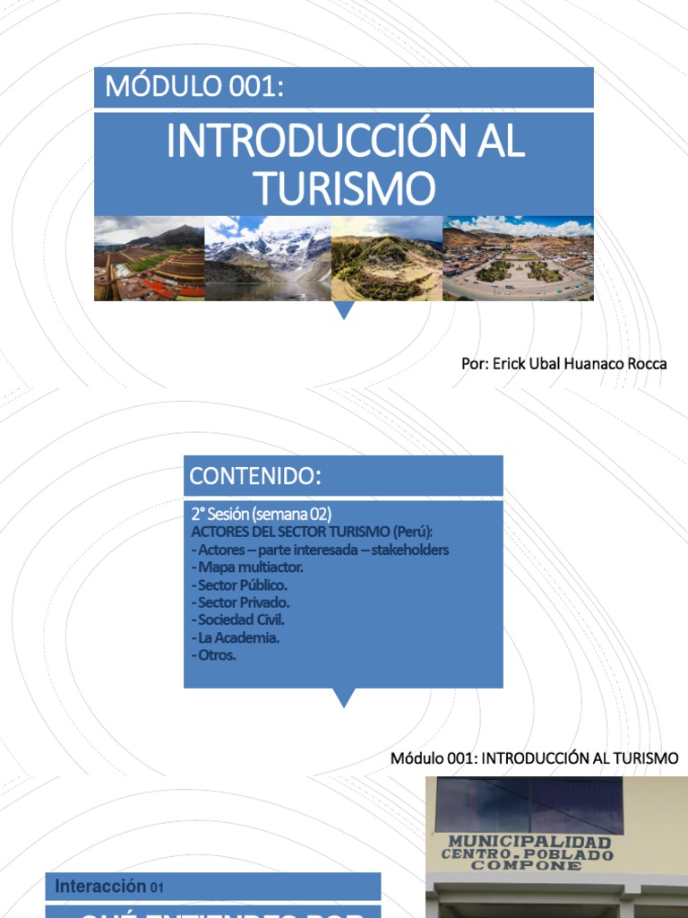 Introducción Al Turismo-S02 | PDF | Turismo | Perú