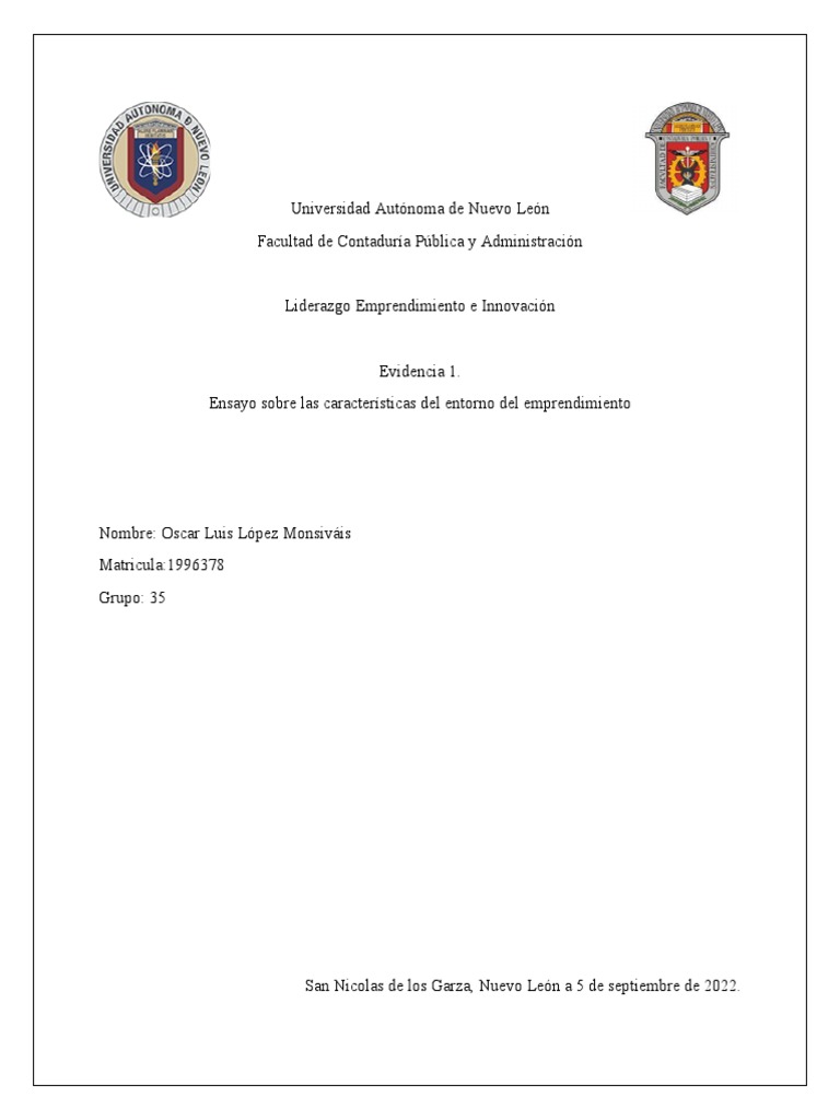 Ev 1 Liderazgo | PDF | Iniciativa empresarial | Business