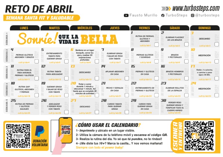 Reto 2022 Abril Imprimible | PDF