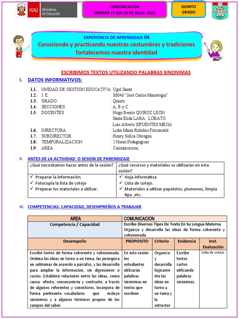 Uso de Sinónimos en Textos Escolares | PDF | Lingüística | Cognición