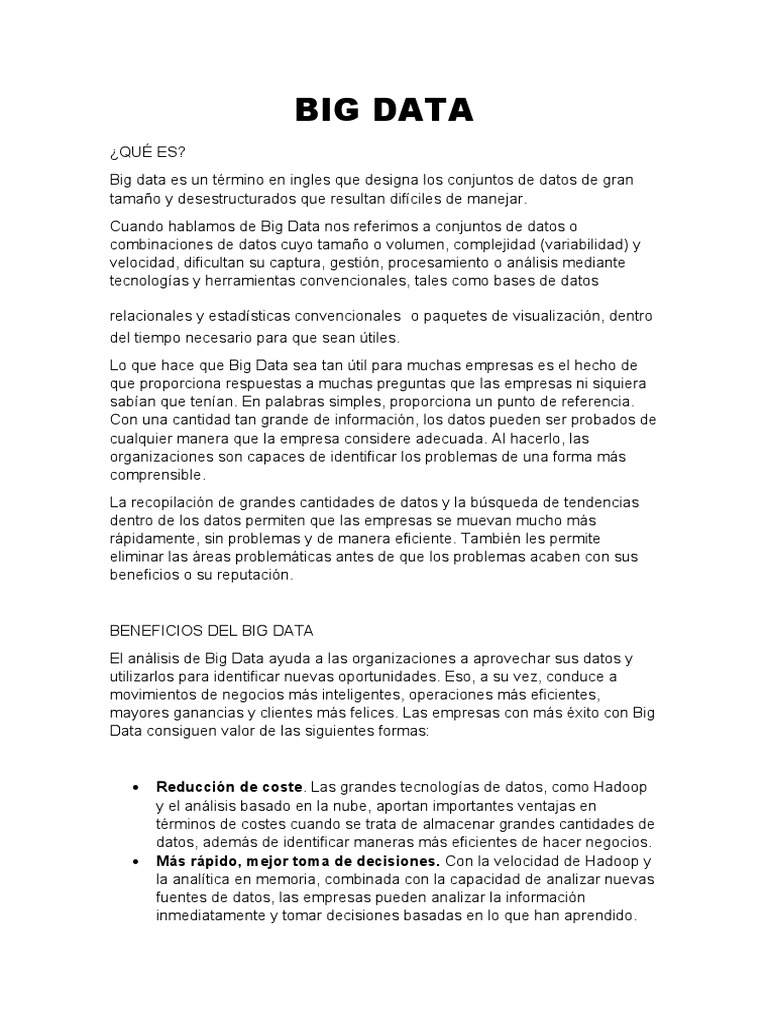 Big Data Informe | PDF | Big Data | Business