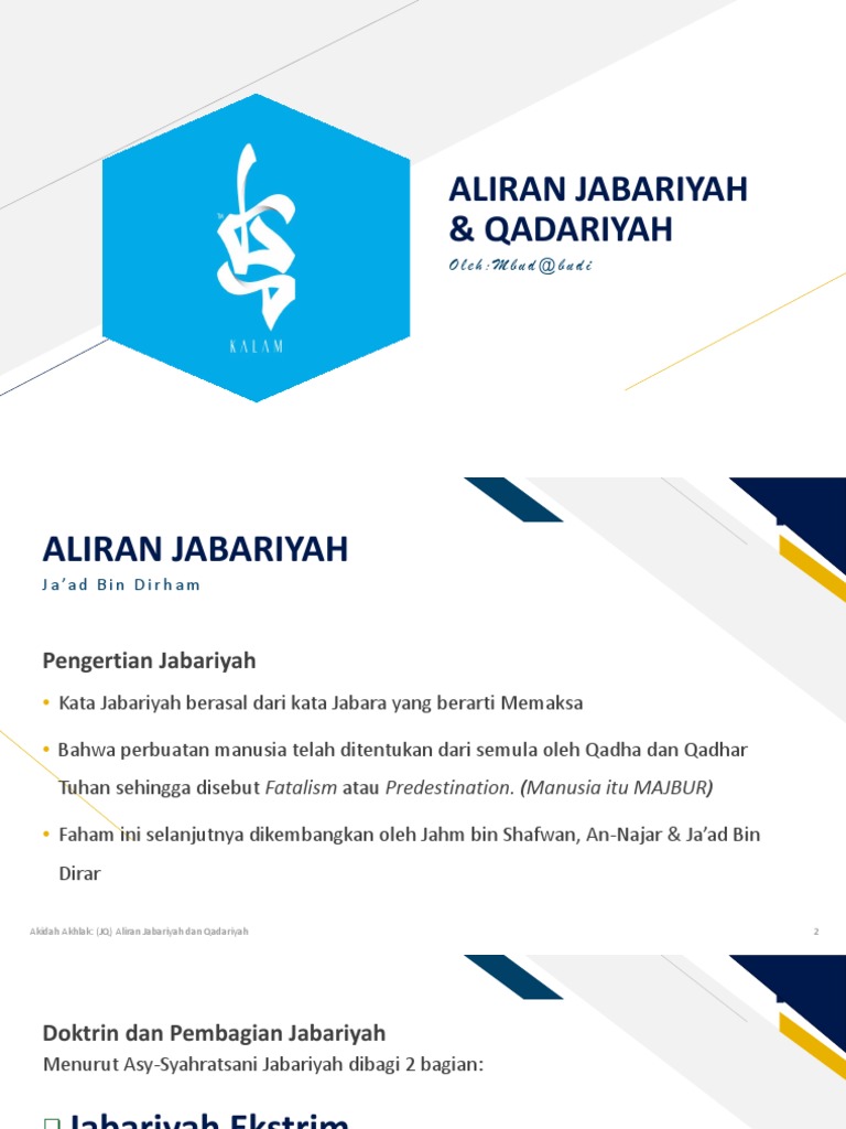 Aliran Jabariyah & Qadariyah | PDF | Ilmu Sosial | Filsafat