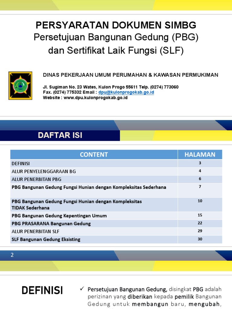 Persyaratan PBG SLF | PDF