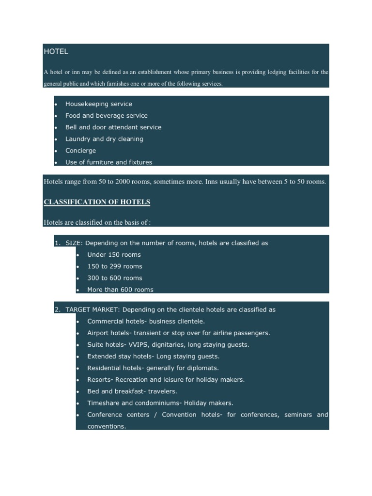 Front Office Notes | Hotel | Restaurants