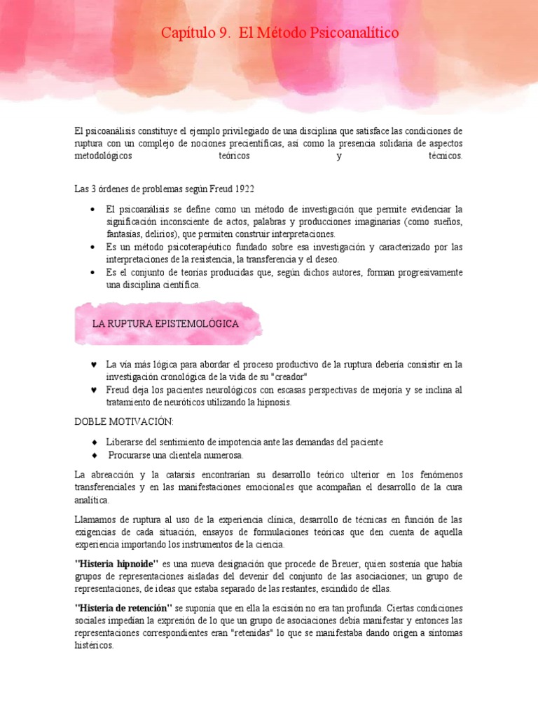 Cap 9 | PDF | Psicoanálisis | Mente inconsciente