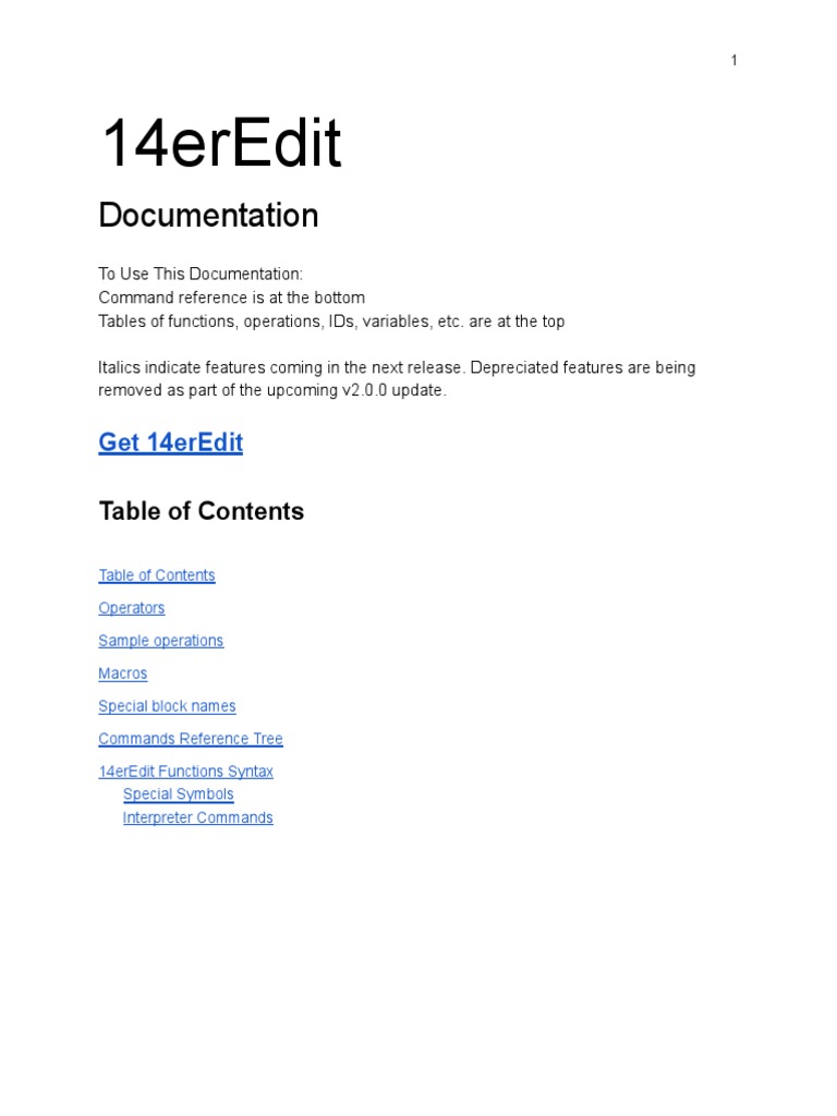 14eredit Basic Documentation | PDF | Sphere | Boolean Data Type