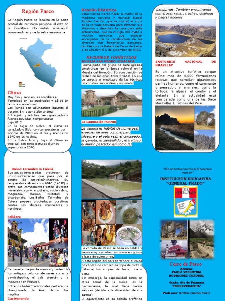 Triptico Cerro de Pasco Virgen Del Pilar | PDF