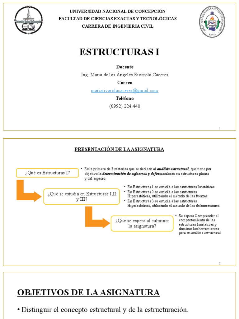 Estructuras I-Clase 1 | PDF | Viga (Estructura) | Análisis estructural