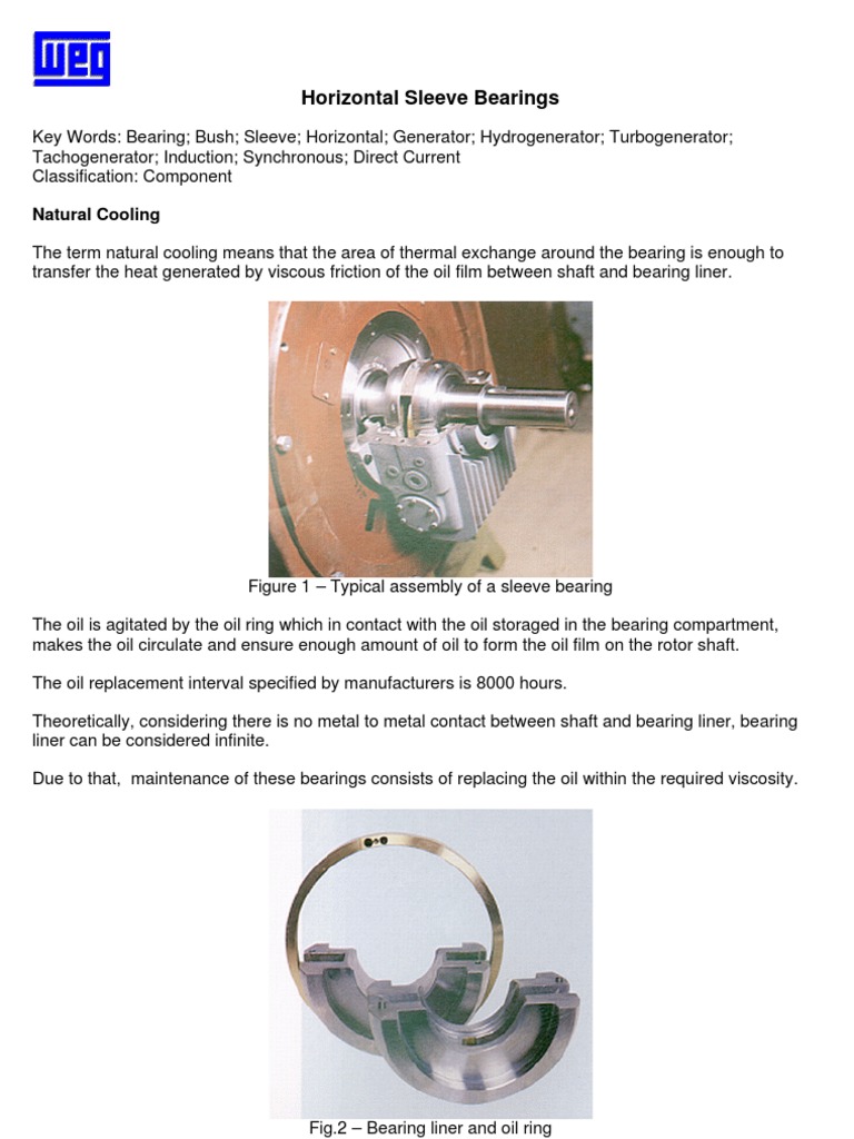 Horizontal Sleev Bearings | PDF | Bearing (Mechanical) | Electric Motor