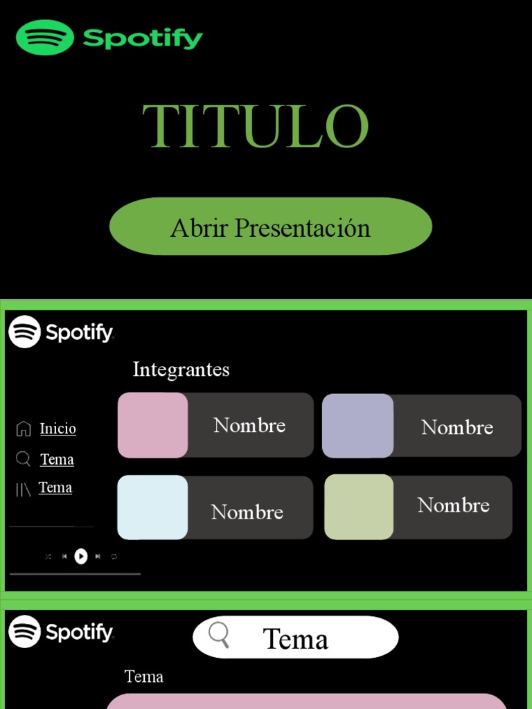 Plantilla Spotify | PDF