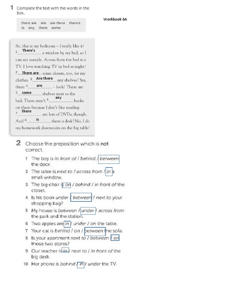 Grammar, Vocabulary and Workbook Unit 6a | PDF