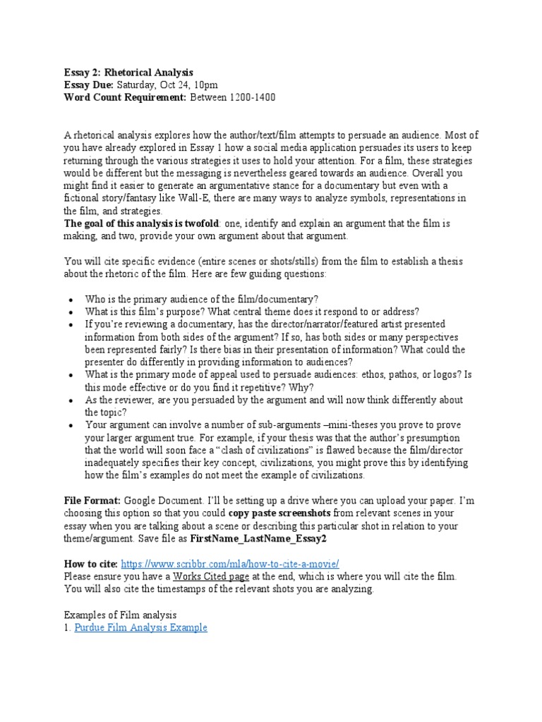 Essay 2 Rhetorical Analysis | PDF | Rhetoric | Essays