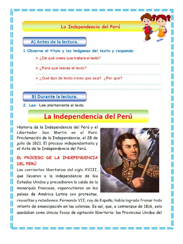 LECTURA INDEPENDENCIA | PDF