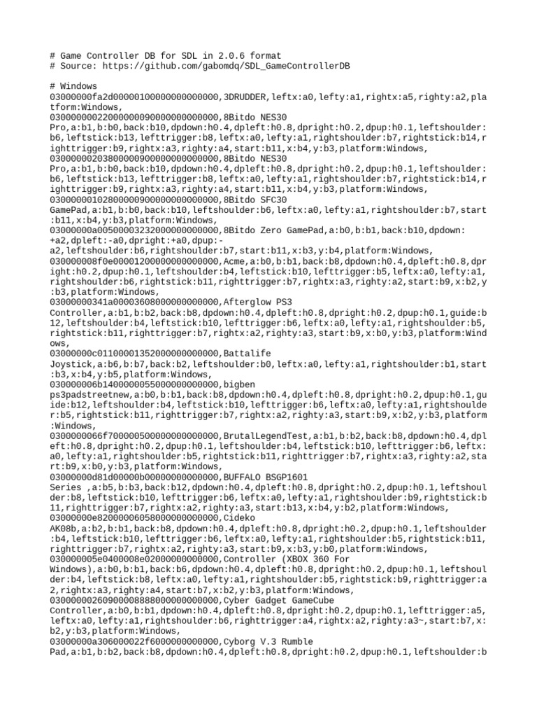 Gamecontrollerdb | PDF | Home Video Game Consoles | Video Game Consoles