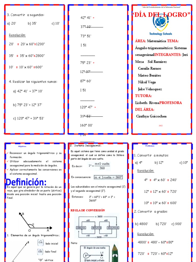 TRIPTICO de Matematica | PDF | Matemáticas | Notación Matemática