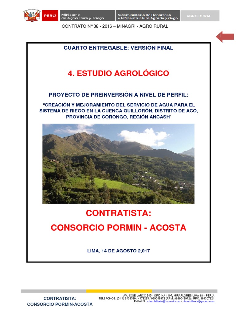 Informe Agrologico | PDF | Clima templado | Agricultura