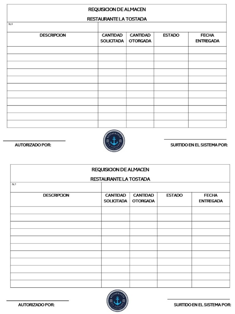 REQUISICION ALMACEN | PDF