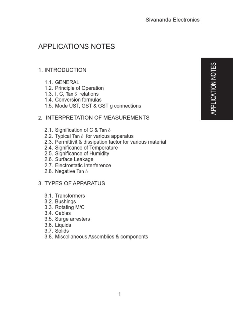 TAN DELTA Application Notes | PDF | Capacitor | Inductor