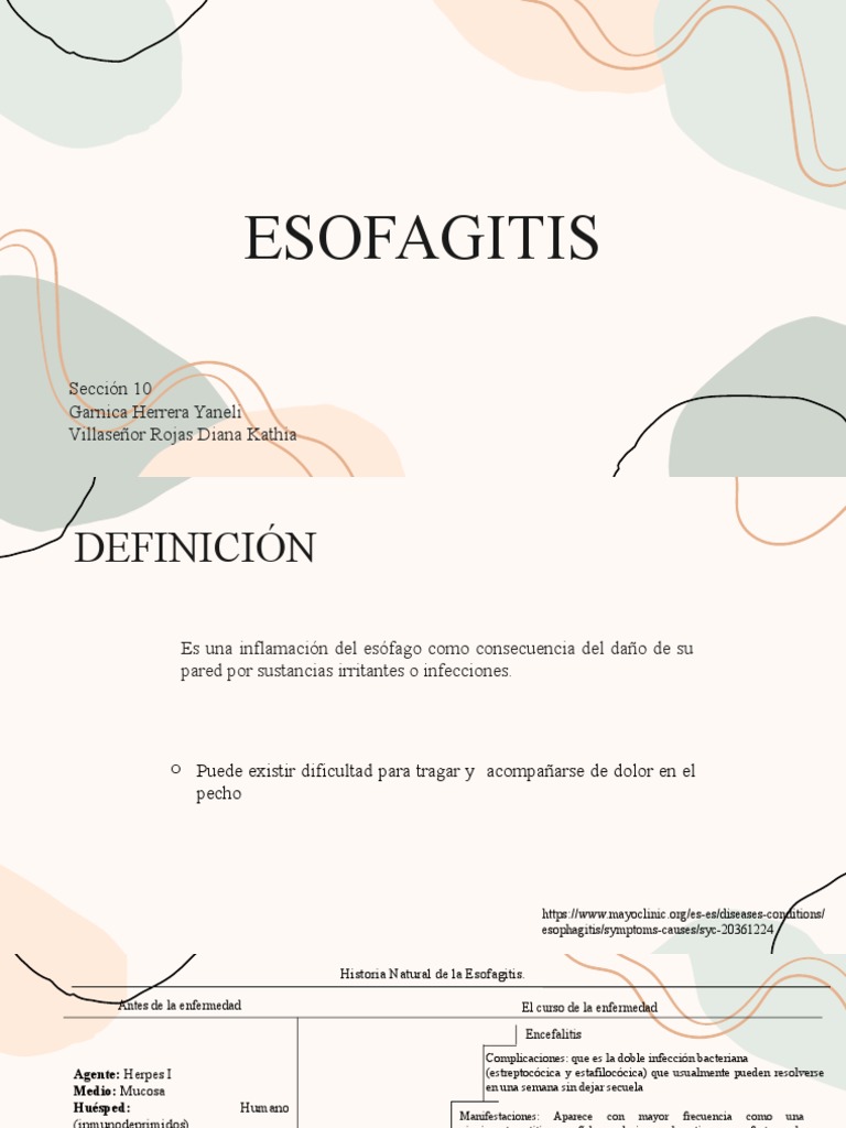 Esofagitis: Síntomas y Tratamientos | PDF | La enfermedad por reflujo ...