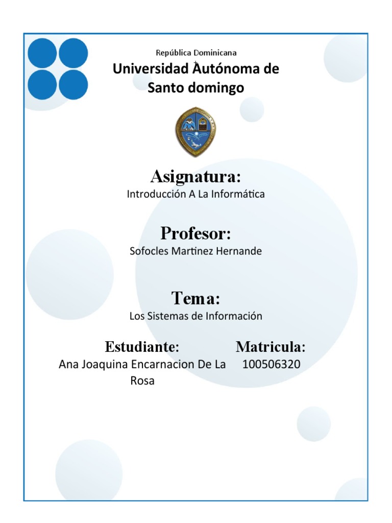 Ana Joaquina Encarnacion de La Rosa | PDF | Informática | Hardware de ...