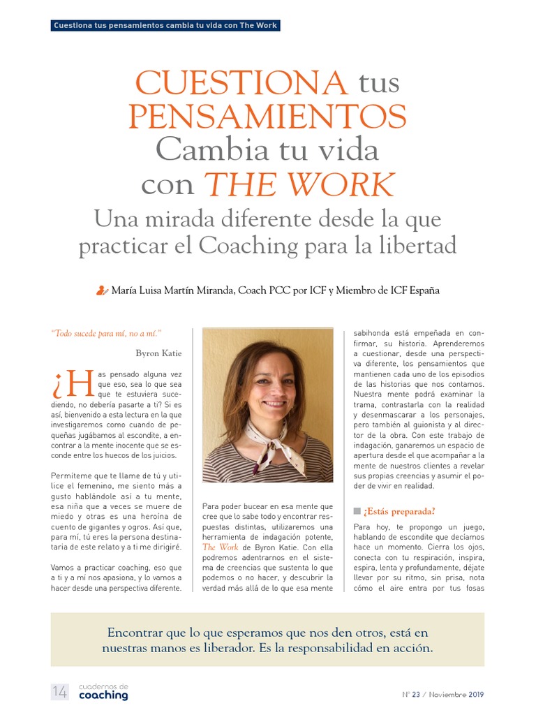 TW Coaching MLMM CC23 Nov 2019 Mi Articulo | PDF | Pensamiento | Mente