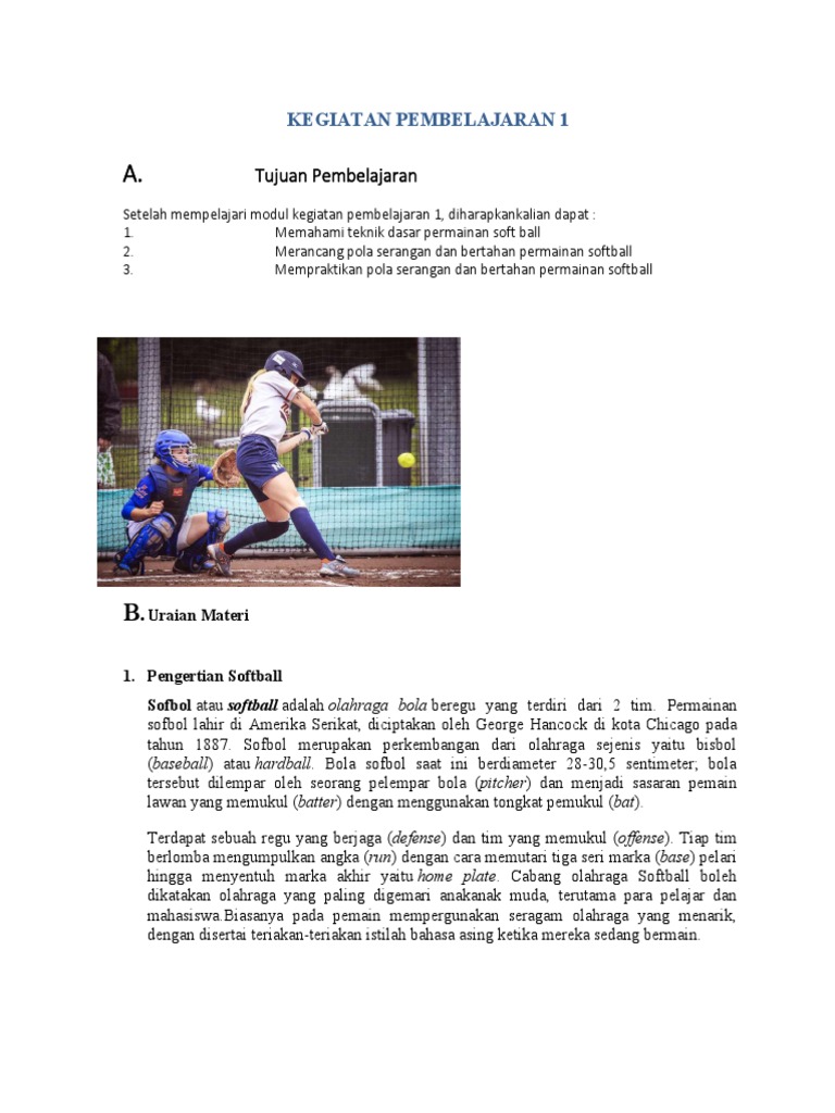Materi Softball | PDF