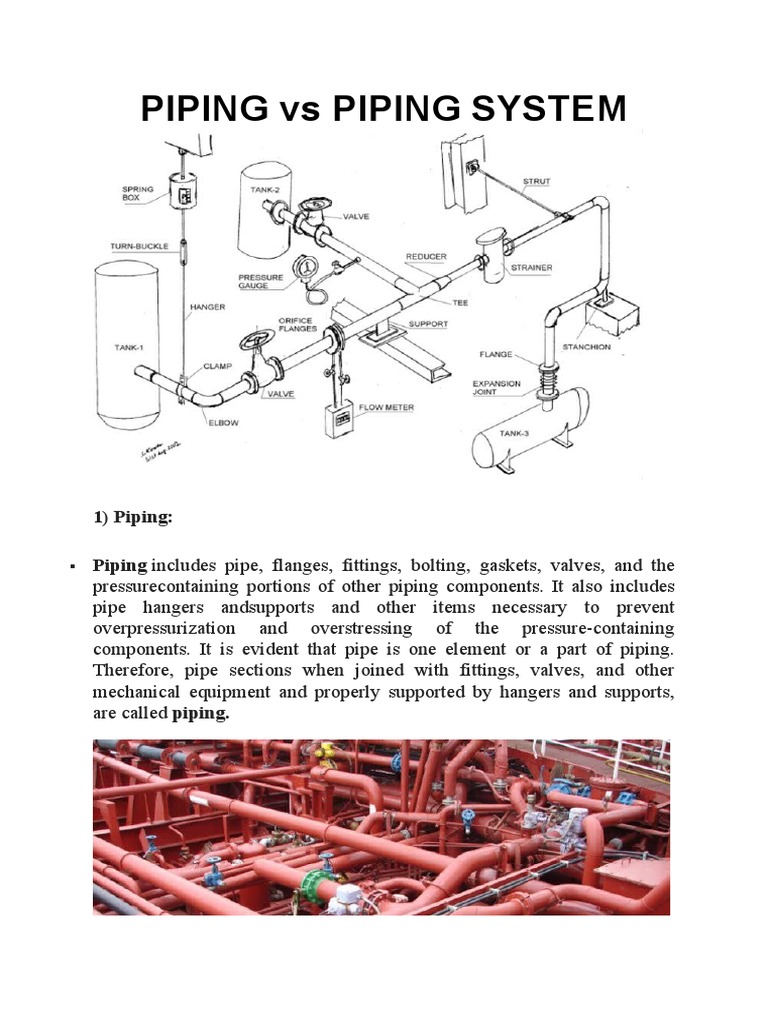Piping Vs Piping System | PDF | Pipe (Fluid Conveyance) | Valve