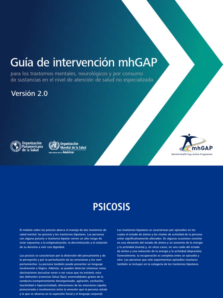 Guía de Intervención mhGAP - PSICOSIS | PDF | Desorden bipolar | Risperidona