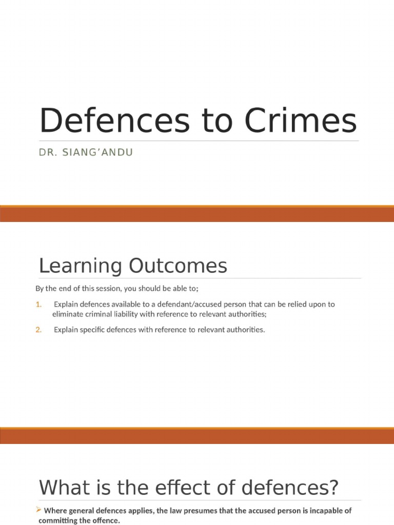 FULL Defenses To Crimes | PDF | Insanity Defense | Coercion FULL Defenses To Crimes | PDF | Insanity Defense | Coercion