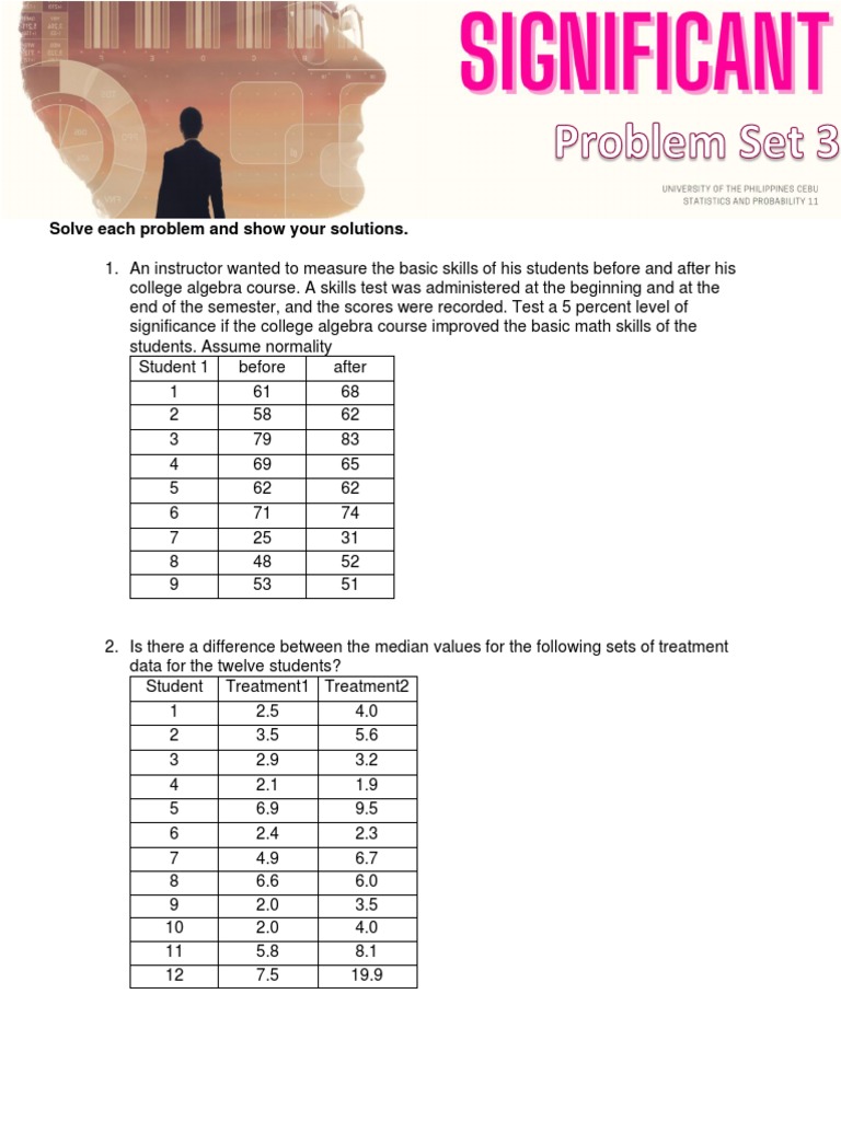 4th Problem Set 3 | Download Free PDF | Placebo | Normal Distribution