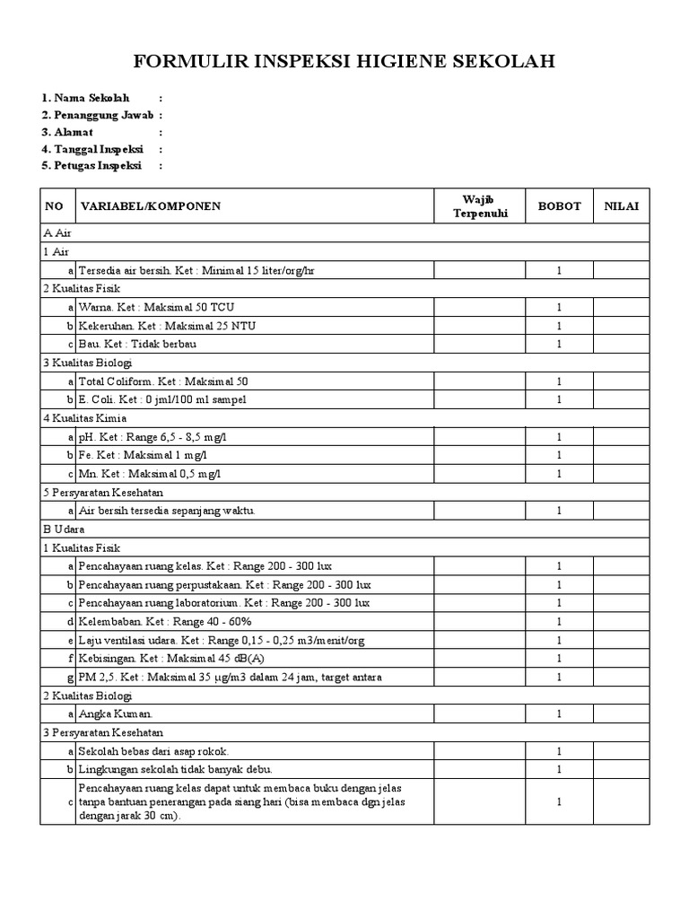 FORM IKL Sekolah | PDF