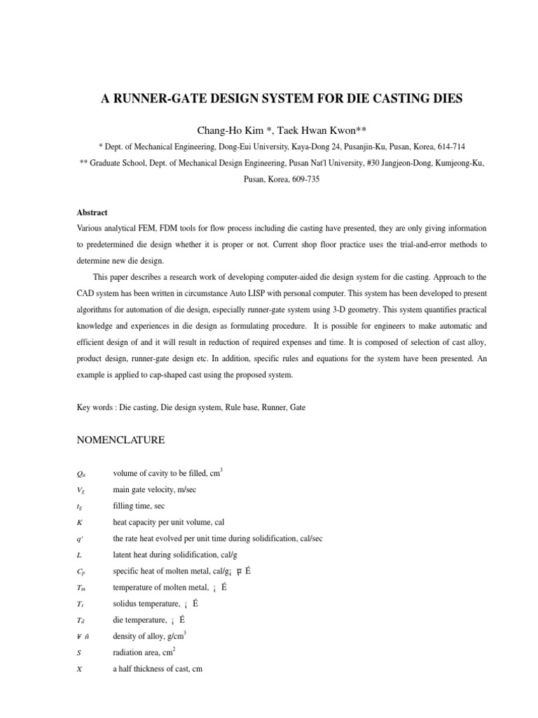 A Runner-Gate Design | PDF | Casting (Metalworking) | Industries