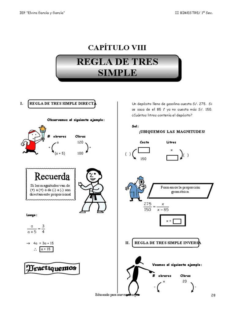 Regla de 3 Simple | PDF