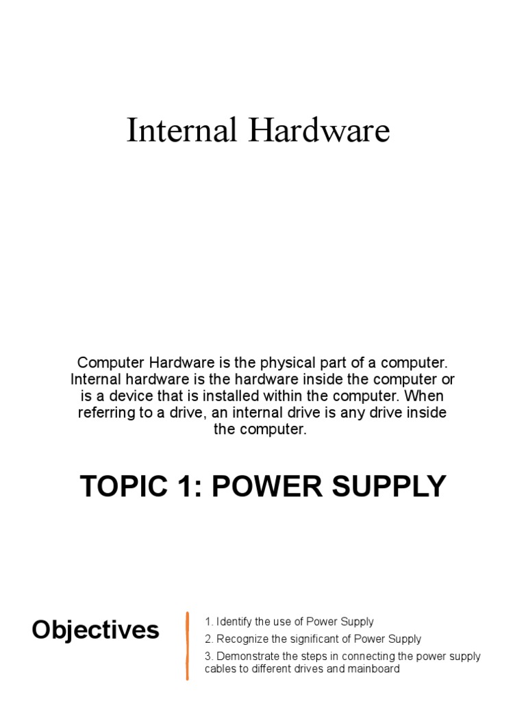 Internal Hardware | PDF | Random Access Memory | Computer Hardware