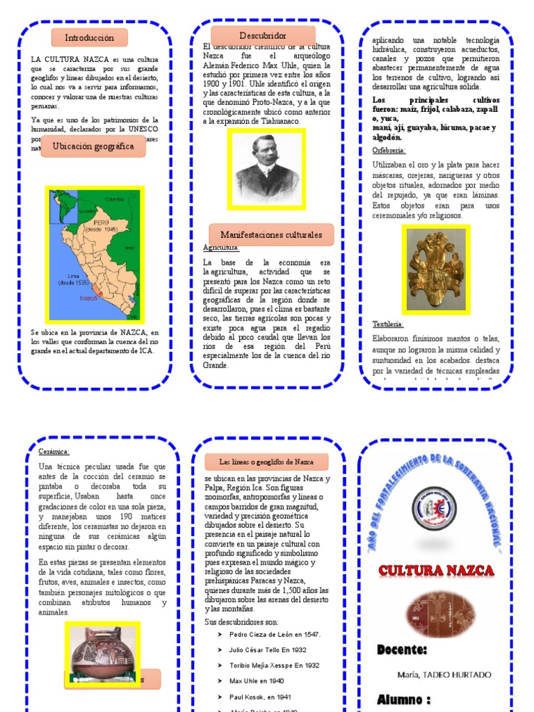 Triptico Cultura Nazca | PDF Triptico Cultura Nazca | PDF