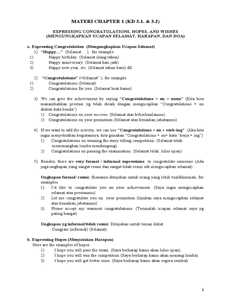 Ringkasan Materi Chapter 1 | PDF