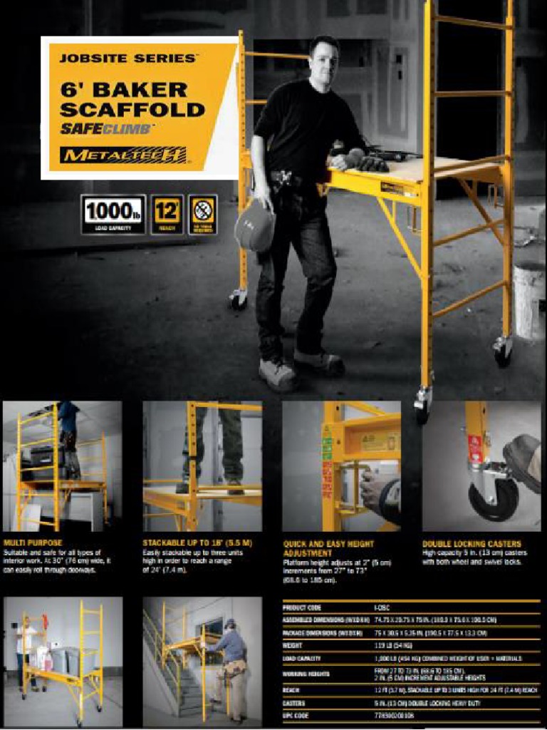 Ficha Técnica Andamio Metaltech | PDF