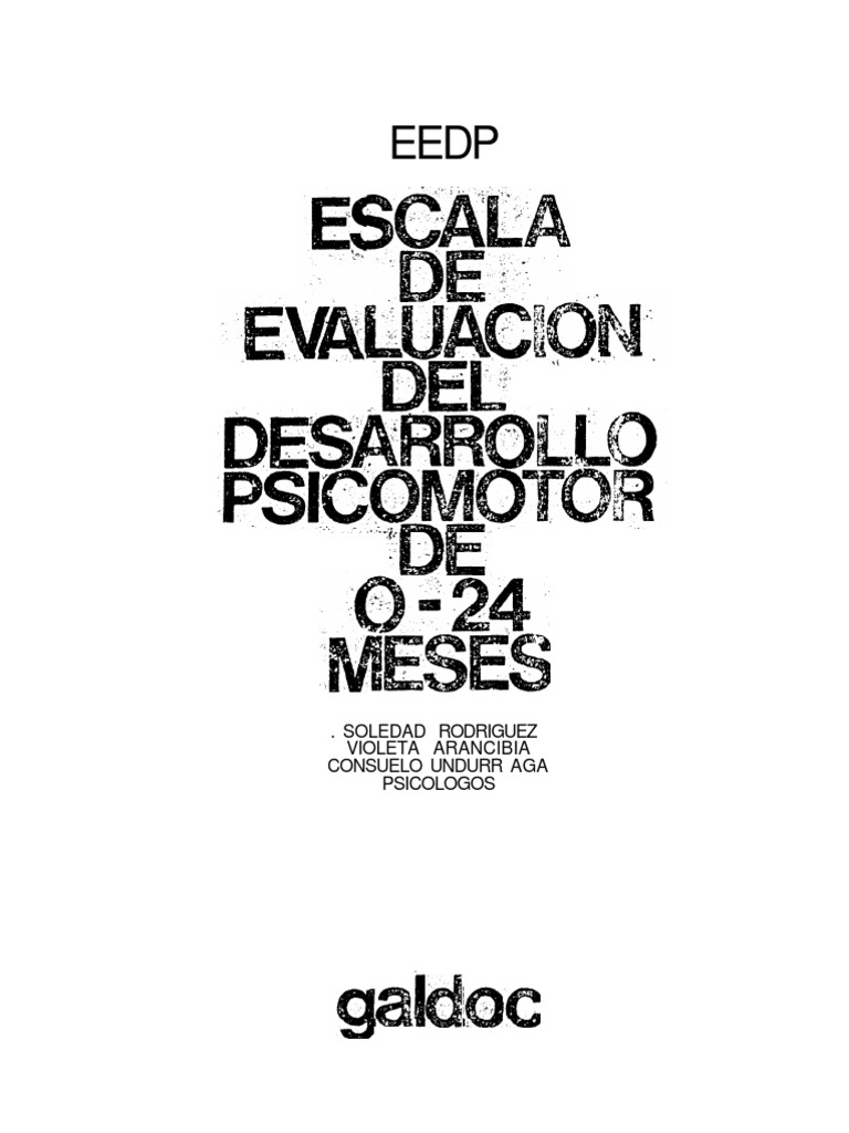 Escala de Evaluación Del Desarrollo. Psicomotor | Descargar gratis PDF | Chile | Salud mental
