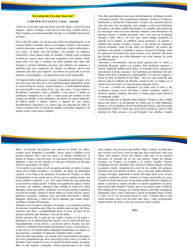 Eclipse de Una Muchacha | PDF