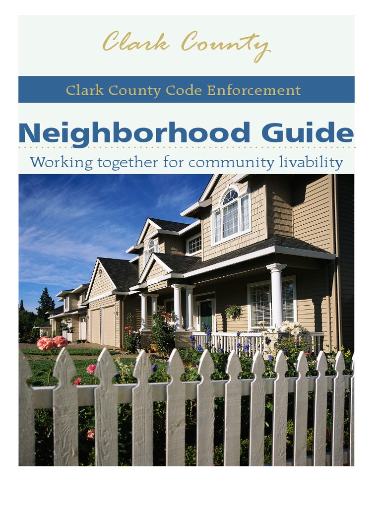 Clark County Code Enforcement Neighborhood Guide Summary | PDF ...