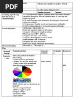 Detailed Lesson Plan Primary Colors Semis | PDF | Color | Red