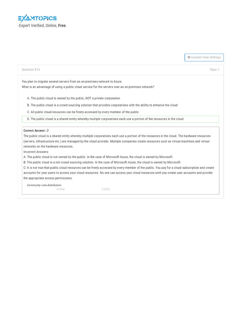 AZ-900 Exam Questions Overview | PDF | Cloud Computing | Microsoft Azure
