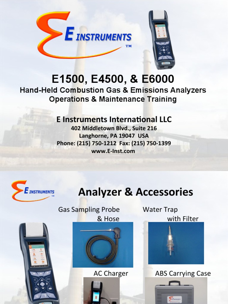 E Instruments E1500 E4500 E6000 Training | PDF | Application Software ...