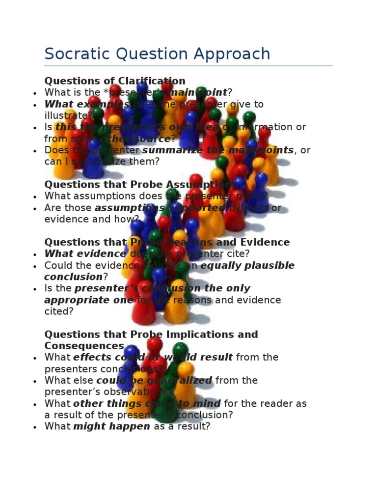 Socratic Question Approach: Questions of Clarification | PDF
