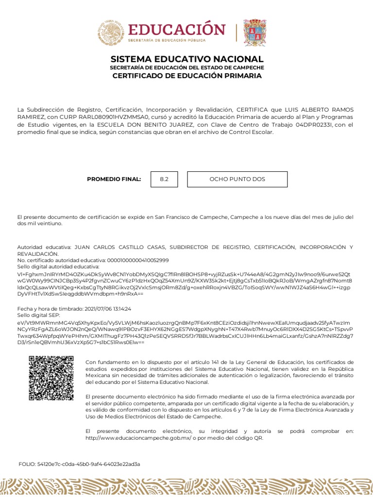 Ejemplos de Certificados | PDF