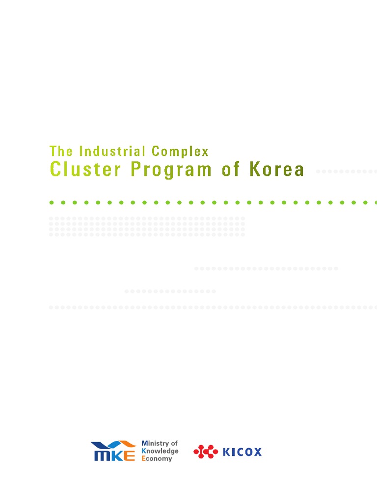 The Industrial Complex Cluster Program of Korea 2010.compressed | PDF ...
