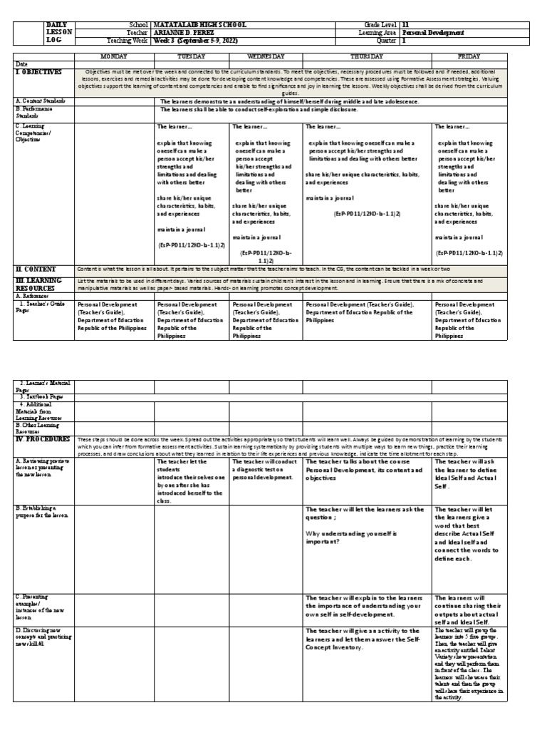 Perdev Week 3 q1 | PDF | Learning | Teachers