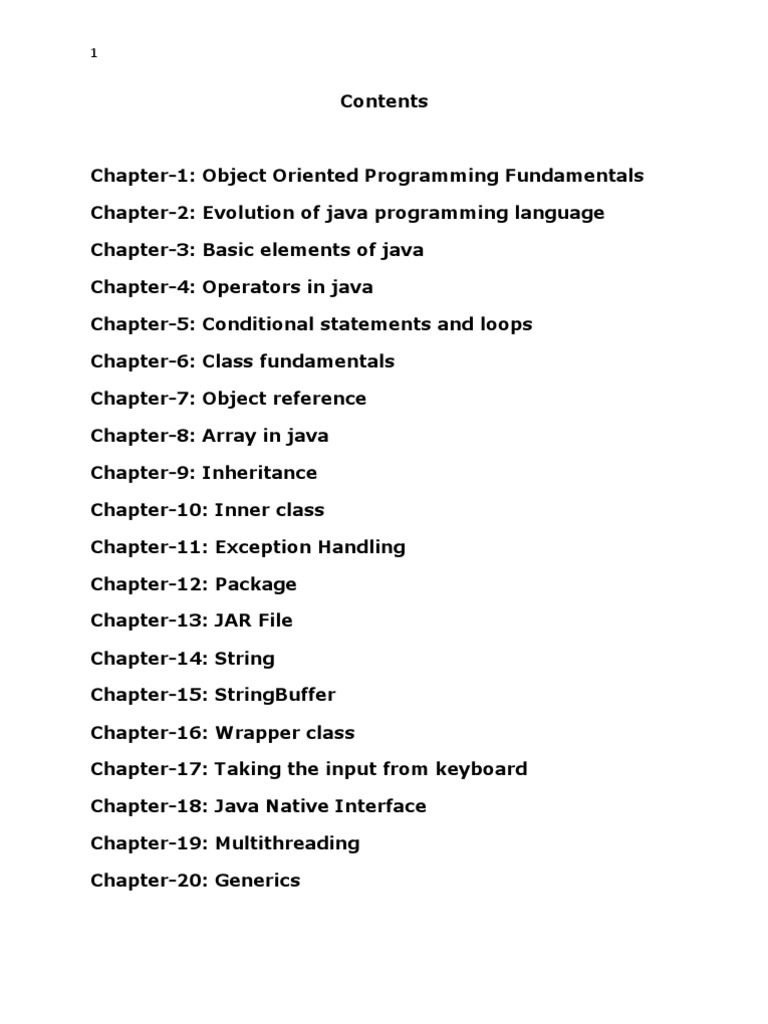 Core Java Pdf Java Programming Language Class Computer