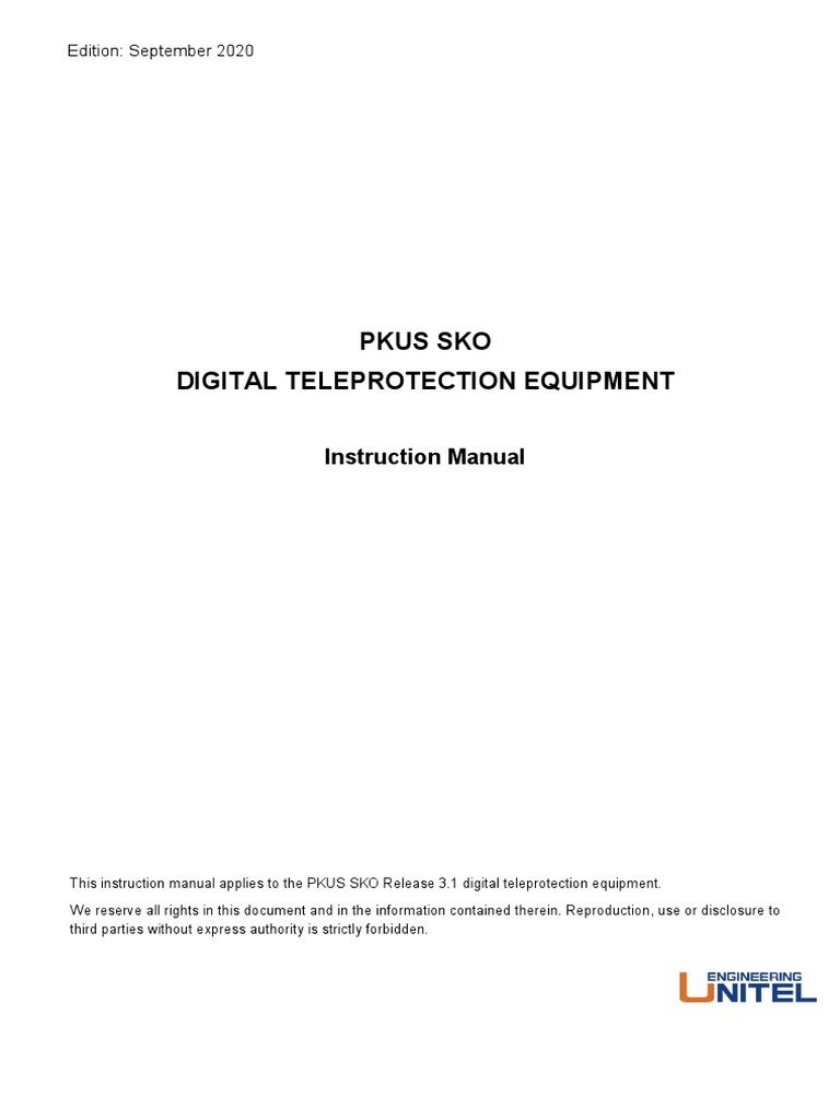 PKUS SKO Instruction Manual Rel.3.1 v2.3 | PDF | Power Supply | Electrical Connector